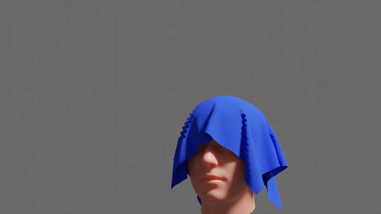 cloth falling on a man animation - YouTube