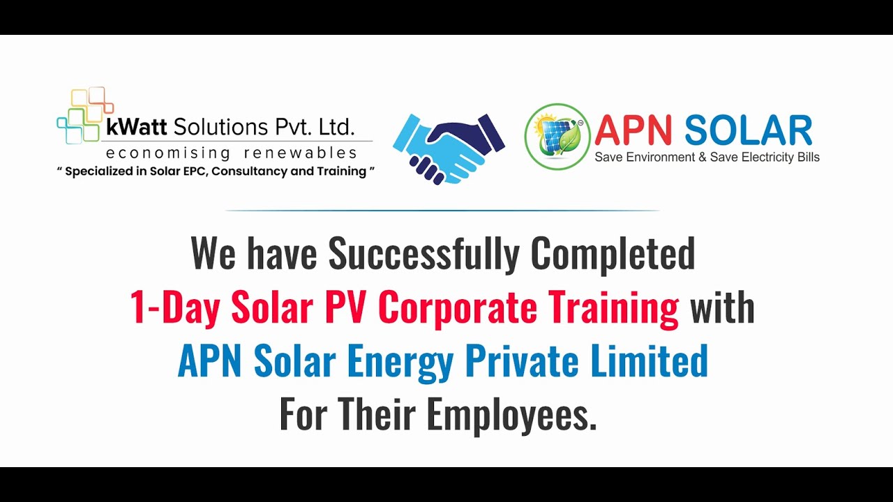 Solar PV corporate training for APN Solar | kWatt Solutions - YouTube
