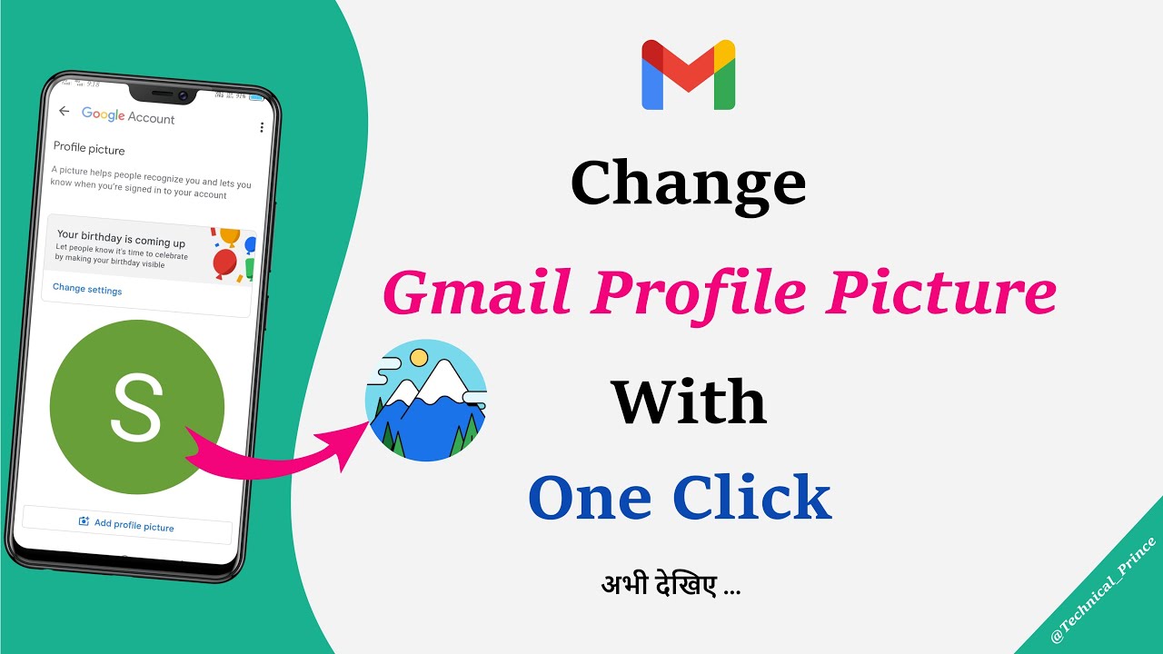 How to Change Gmail Profile Picture on Android ! gmail ka profile ...
