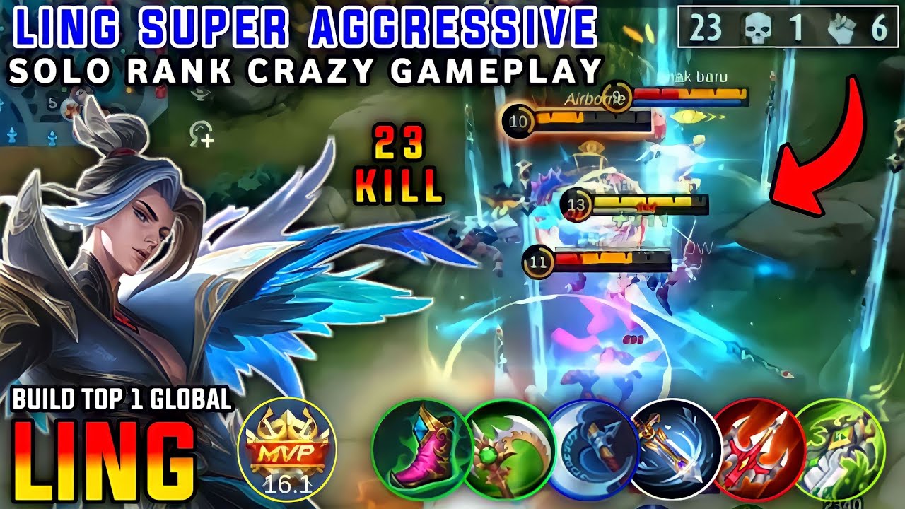 LING SUPER AGGRESSIVE || SOLO RANK CARRY THE TEAM WITH CRAZY GAMEPLAY ...