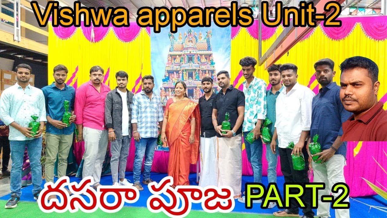Vishwaa apparels unit-2 dussera pooja 2025 part-2 - YouTube