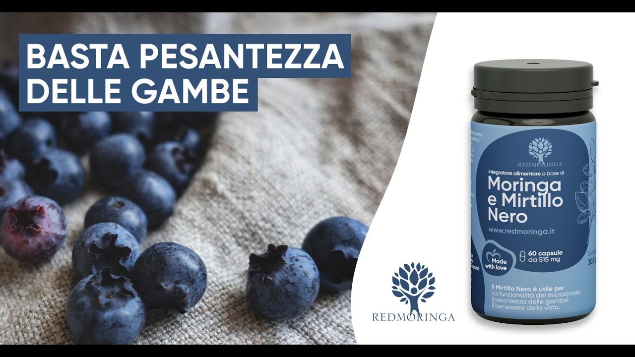 Integratore Mirtillo Nero e Moringa RedMoringa - Utile per il ...