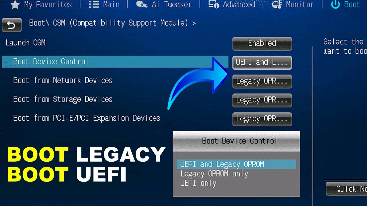 Configuração Boot Mode LEGACY e Boot Mode UEFI - Configurar a Bios ...