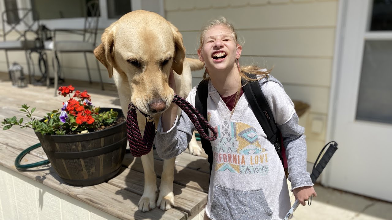 Ruby's After School Routine | Blind Teen and Service Dog - YouTube