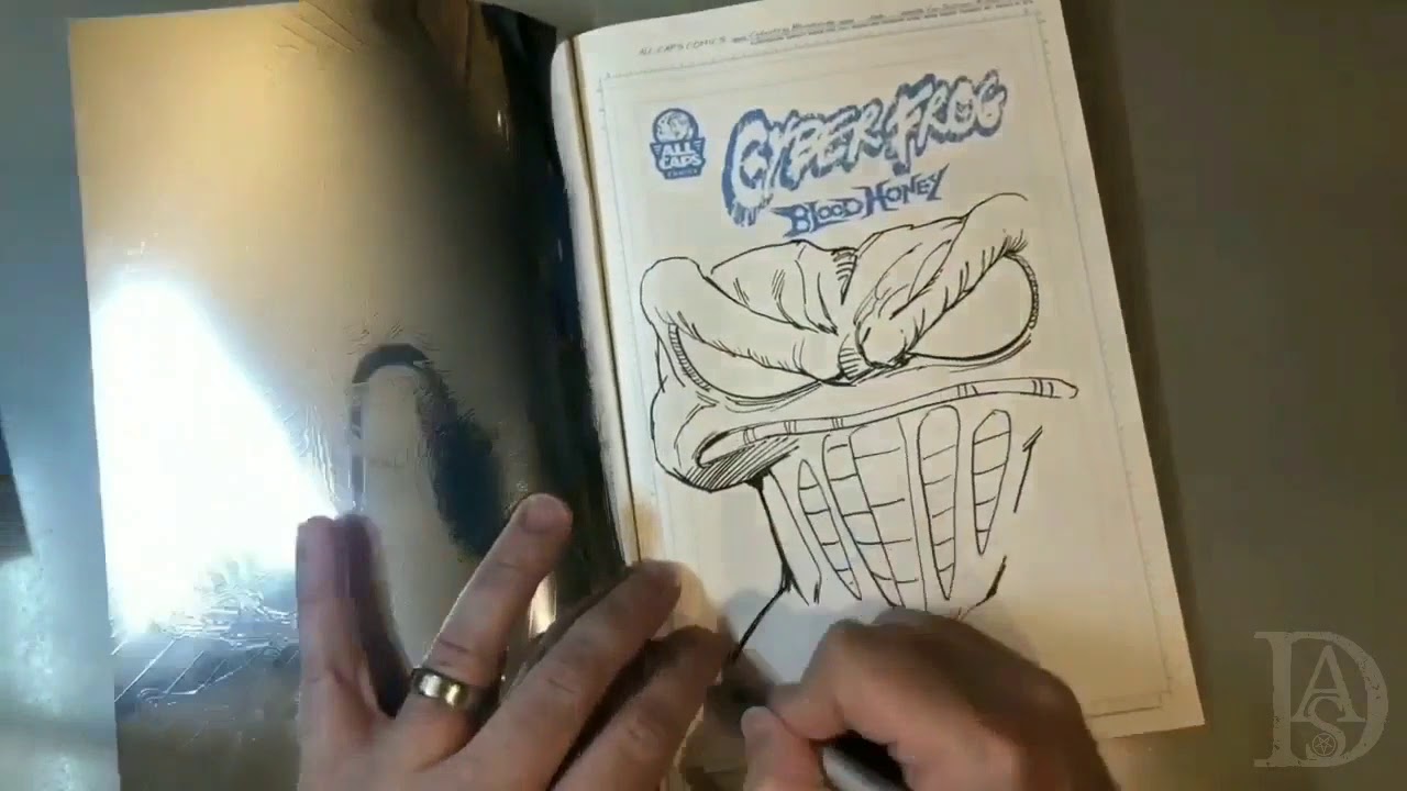 Uncle Ethan Draws 15 Cyberfrogs (Time-Lapse) - YouTube