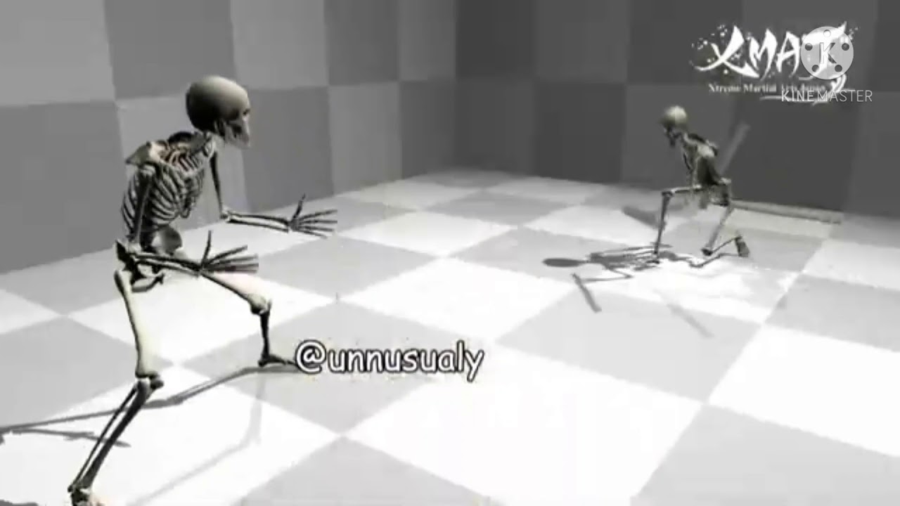 Esqueletos peleando con música de Doom - YouTube