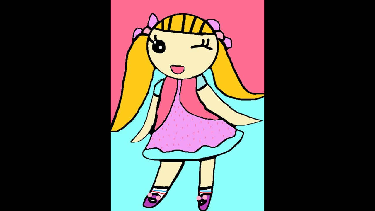 Paint 3D - How to draw a picture by a seven year old girl - YouTube