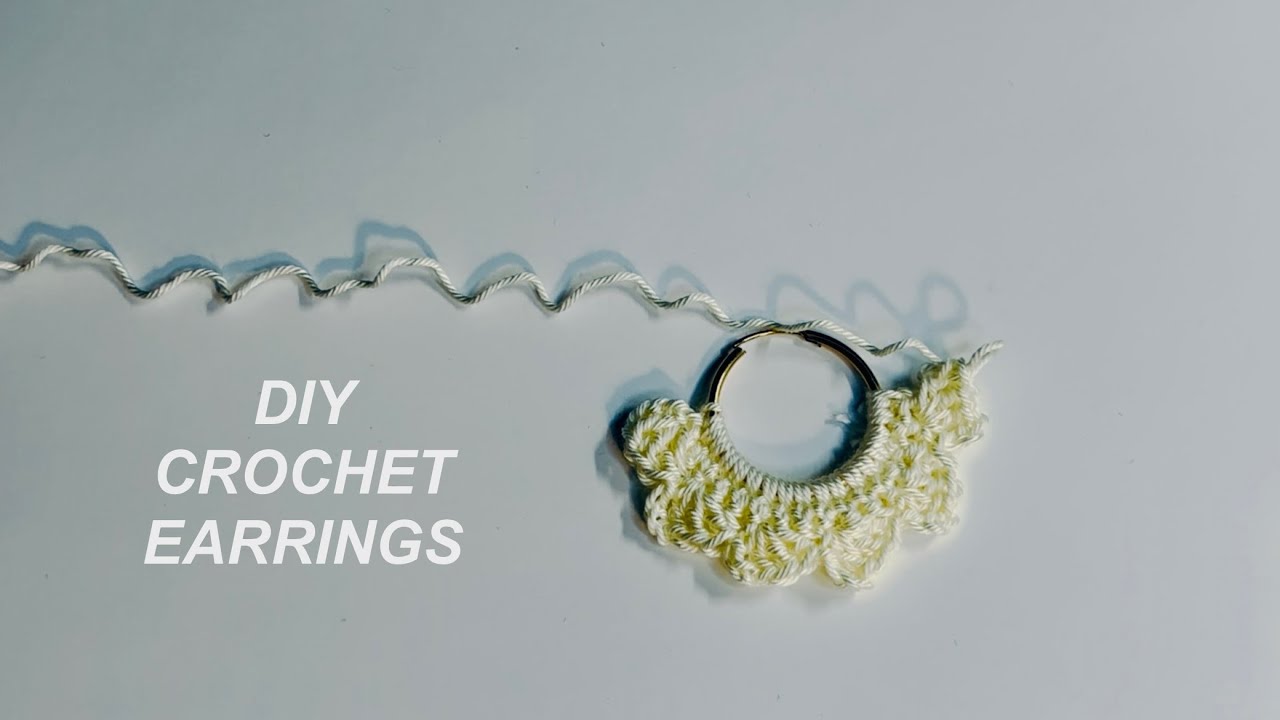 How to Crochet Around Hoop Earrings | DIY Gold Earring Makeover (EASY ...