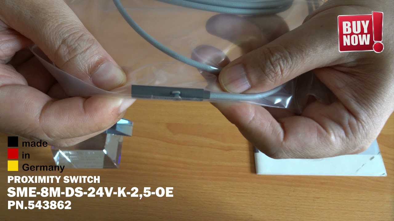 FESTO PROXIMITY SWITCH SME-8M-DS-24V-K-2,5-OE PN.543862 - YouTube