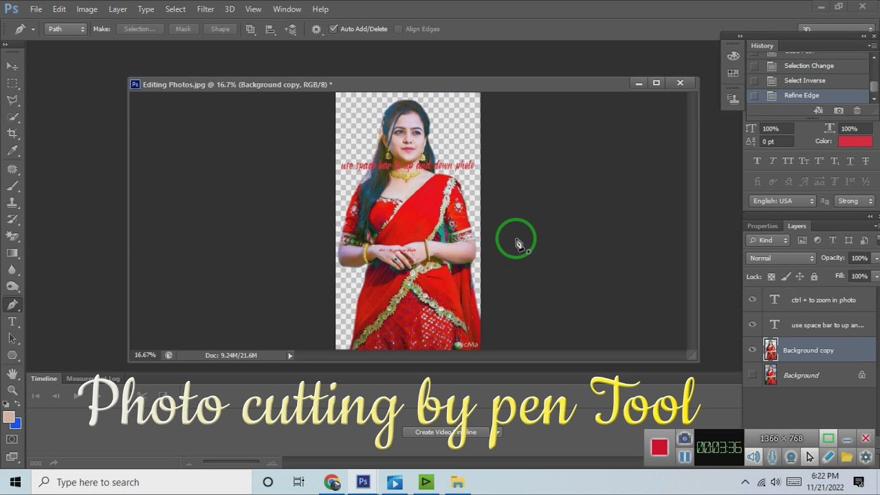 Photo cutting by using pen tool - YouTube