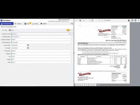 DocuWare for Invoice Processing – Storing Invoices - YouTube