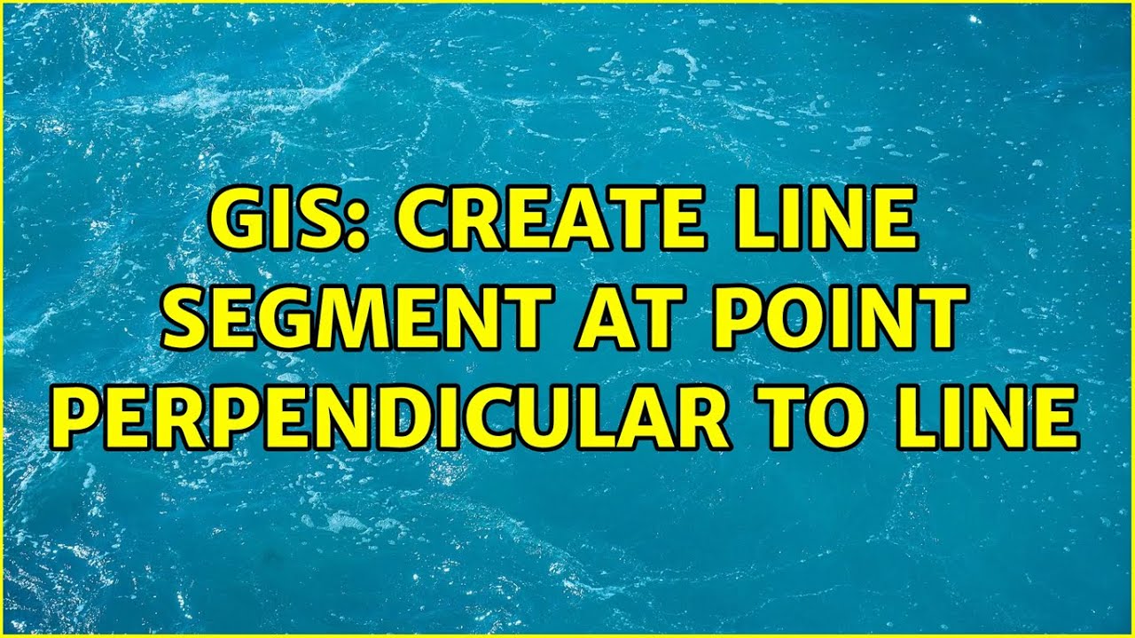 GIS: Create line segment at point perpendicular to line - YouTube