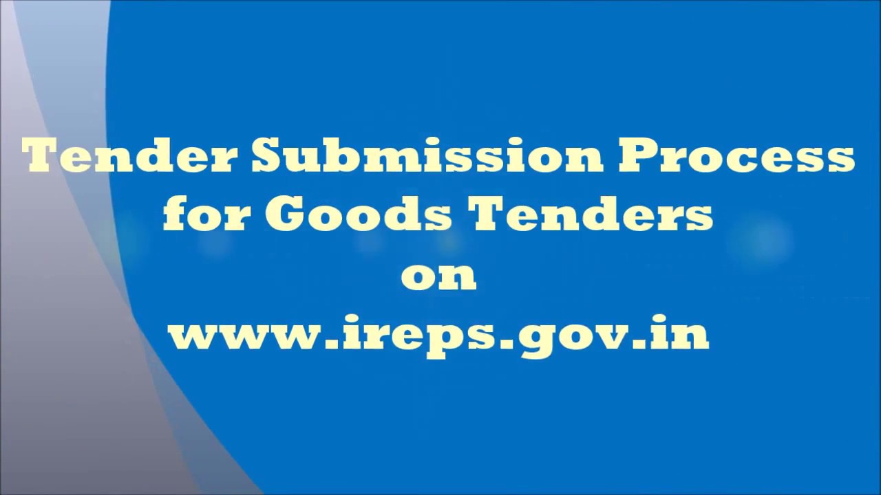 Tender Submission Process for Goods Tenders on IREPS - YouTube