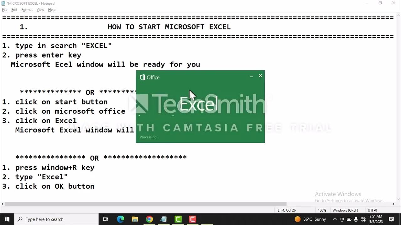 How to Start Microsoft Excel - YouTube