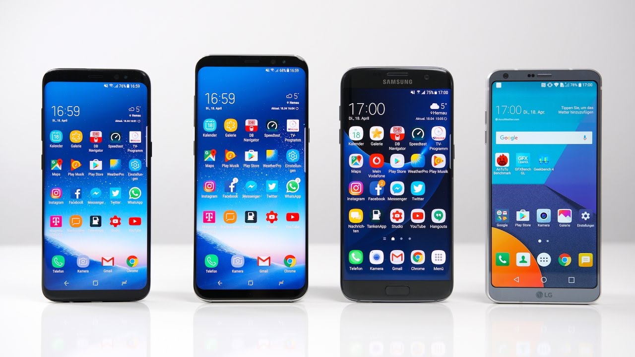 Samsung Galaxy S8 vs. S8+ vs. S7 edge vs. LG G6: Benchmark | SwagTab - YouTube