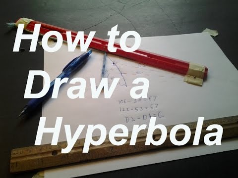 How to Draw a Hyperbola Using String and a Ruler - Tutorial - YouTube