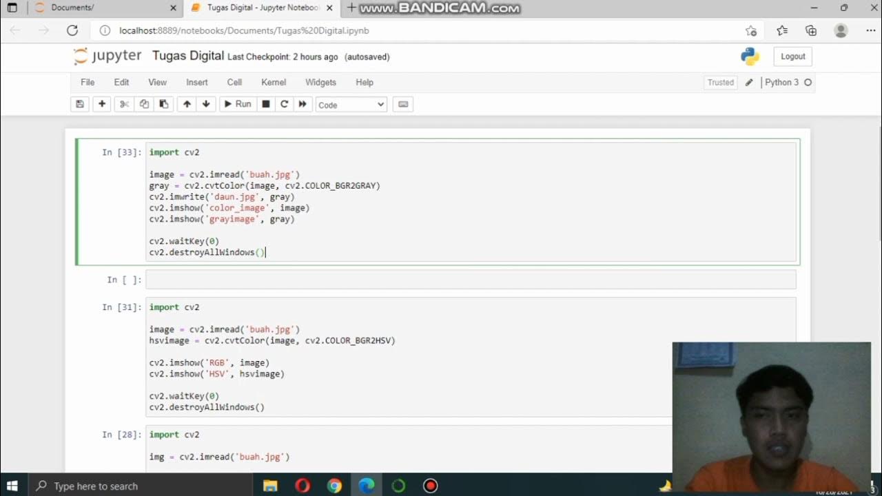 MENAMPILKAN PROGRAM GRAYSCALE, RGB TO HSV, FLIP, DAN SPLIT, IMAGE DENGAN OPENCV - YouTube