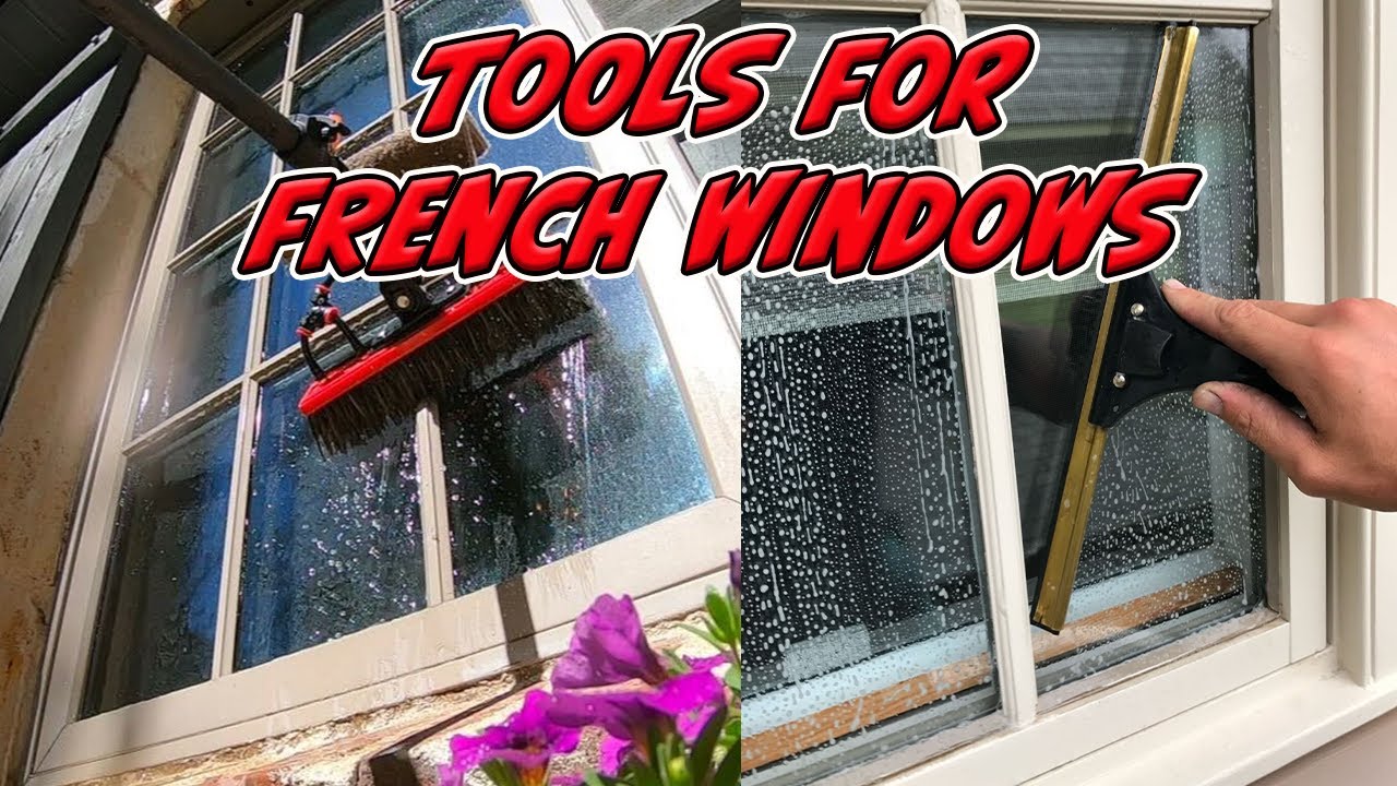 WINDOW CLEANING TIPS AND TOOLS FOR FRENCH WINDOWS | TRAINING - YouTube