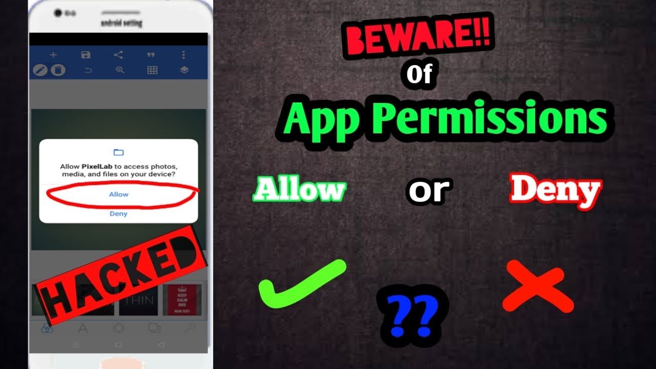 App Permission |Allow or Deny|What to do? - YouTube