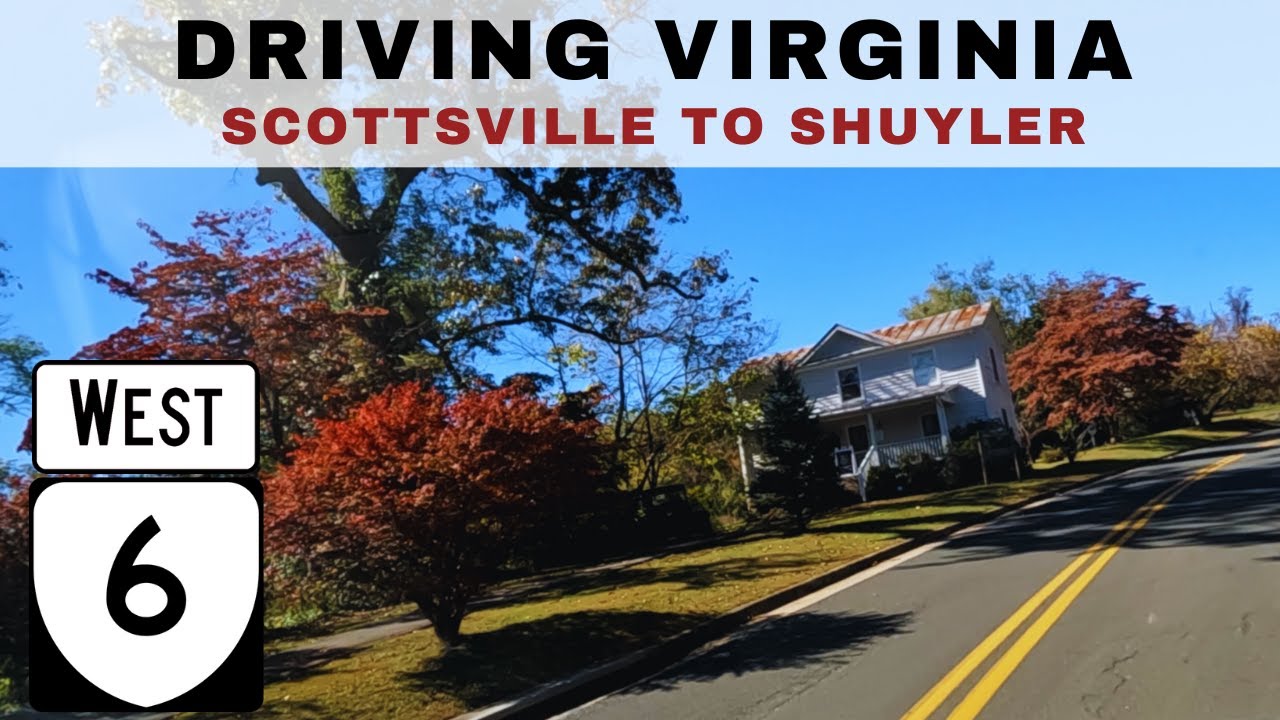 Driving Virginia - Scottsville to Shuyler on VA State Route 6 West and ...