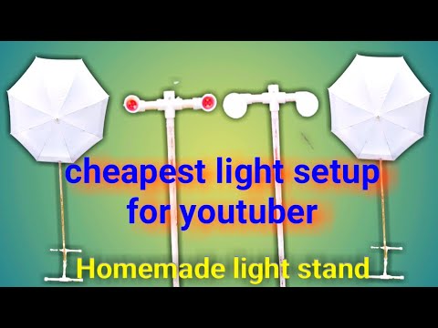 Homemade light stand | how to make diy camera light | studio lights at ...