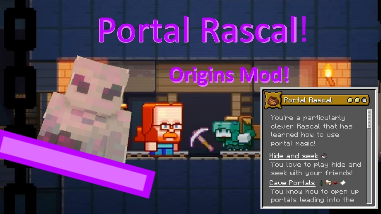 Portal Rascal Minecraft Custom Origins Mod Quick Showcase - YouTube