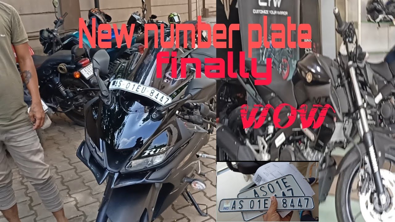 new number plate R15 V3 finally / naba vlogs/ - YouTube