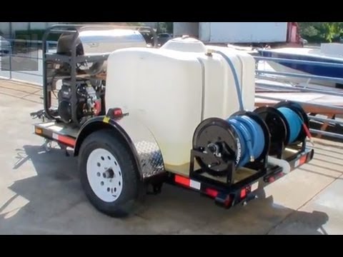 HYDRO TEK 4000 PSI @ 5 GPM HOT WATER PRESSURE CLEANERS ON SINGLE AXLE ...