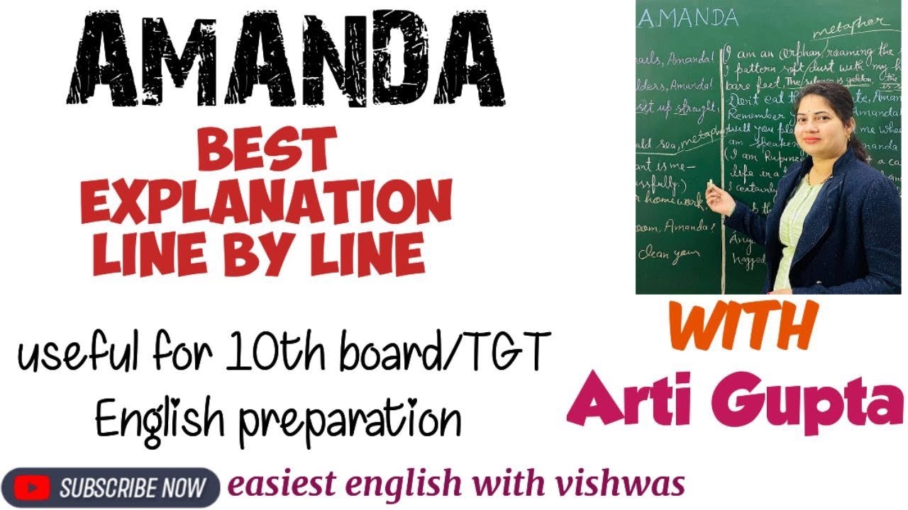 Amanda/ 10th poem/ Robin klein/ kvs tgt/ best explanation/ line by line ...