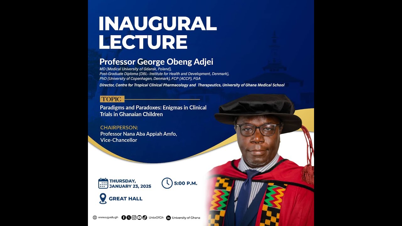 Inaugural Lecture by Prof. George Obeng Adjei - YouTube