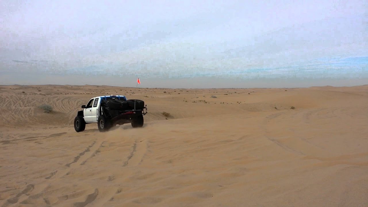 Ford F 150 and Chevy Silverado Prerunners Jumping - YouTube