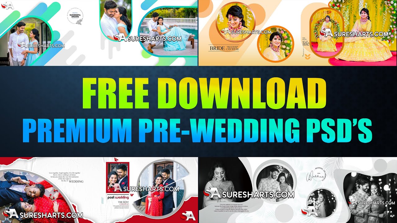 New Pre-Wedding Premium PSD'S - Free Download || @SureshArtsIndia - YouTube