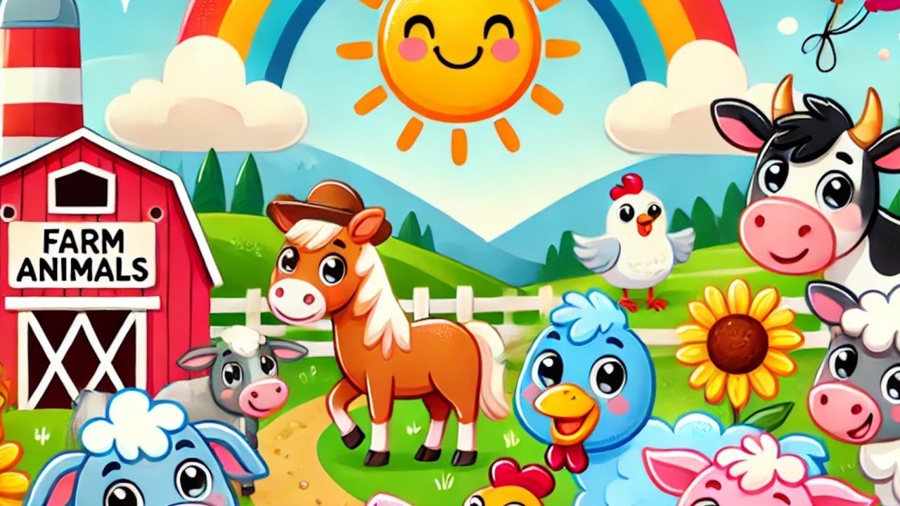 (New) Learn Farm Animals Names | Learning Farm Animal Names for Kids ...