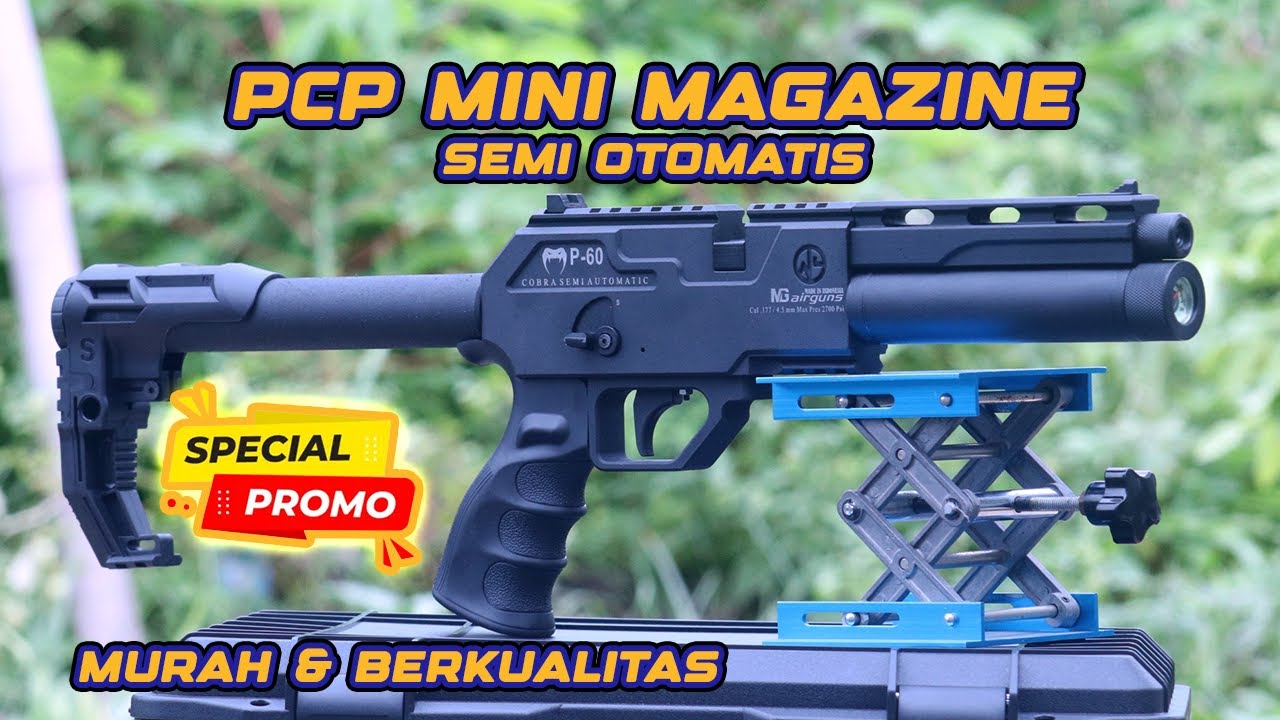 PCP MINI PISTOL TERBARU SEMI OTOMATIS | PCP MINI BIGGAME P-60 MONOLITE ...