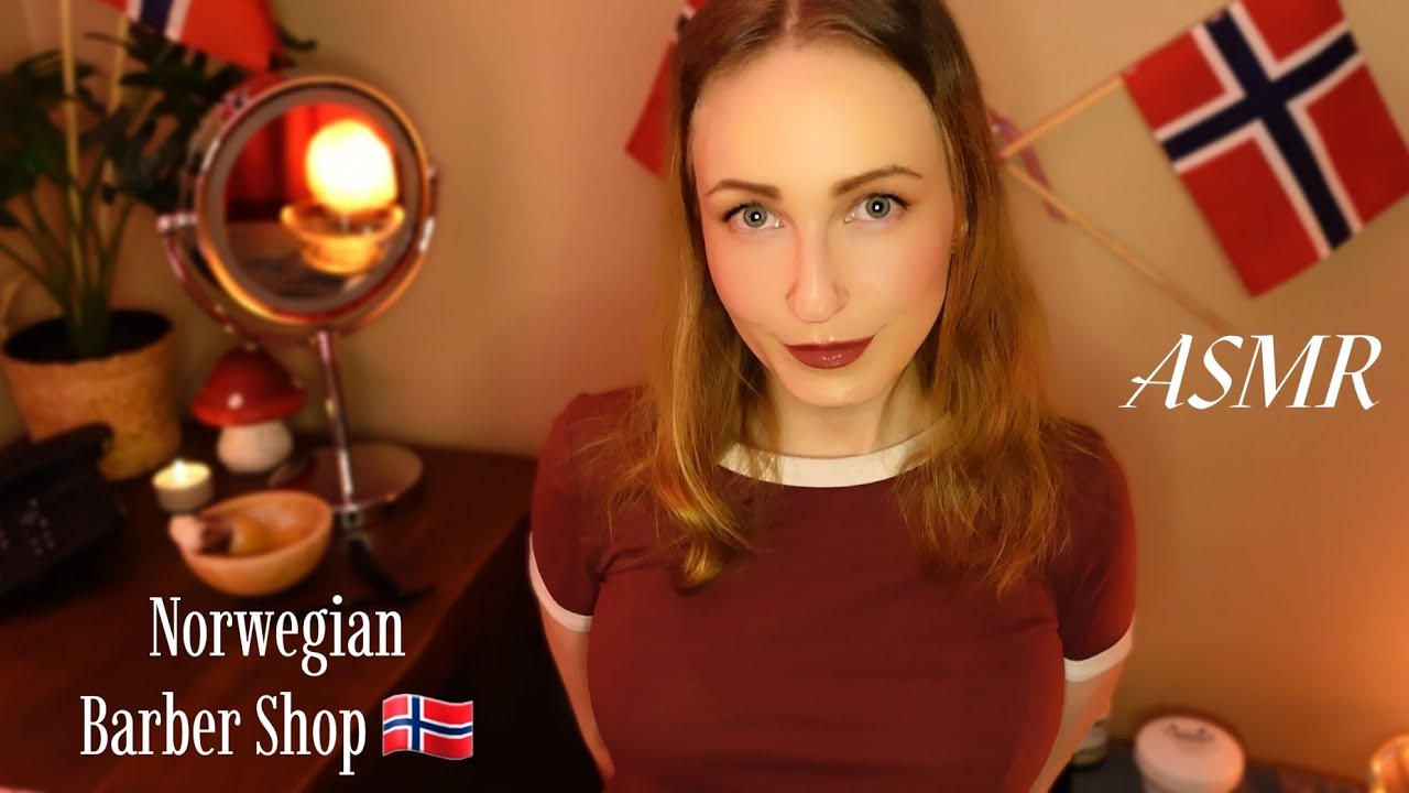 🇳🇴 ASMR in Norwegian | Barber Shop Role-play 💈 (Wet Shave & Hair Cut ...