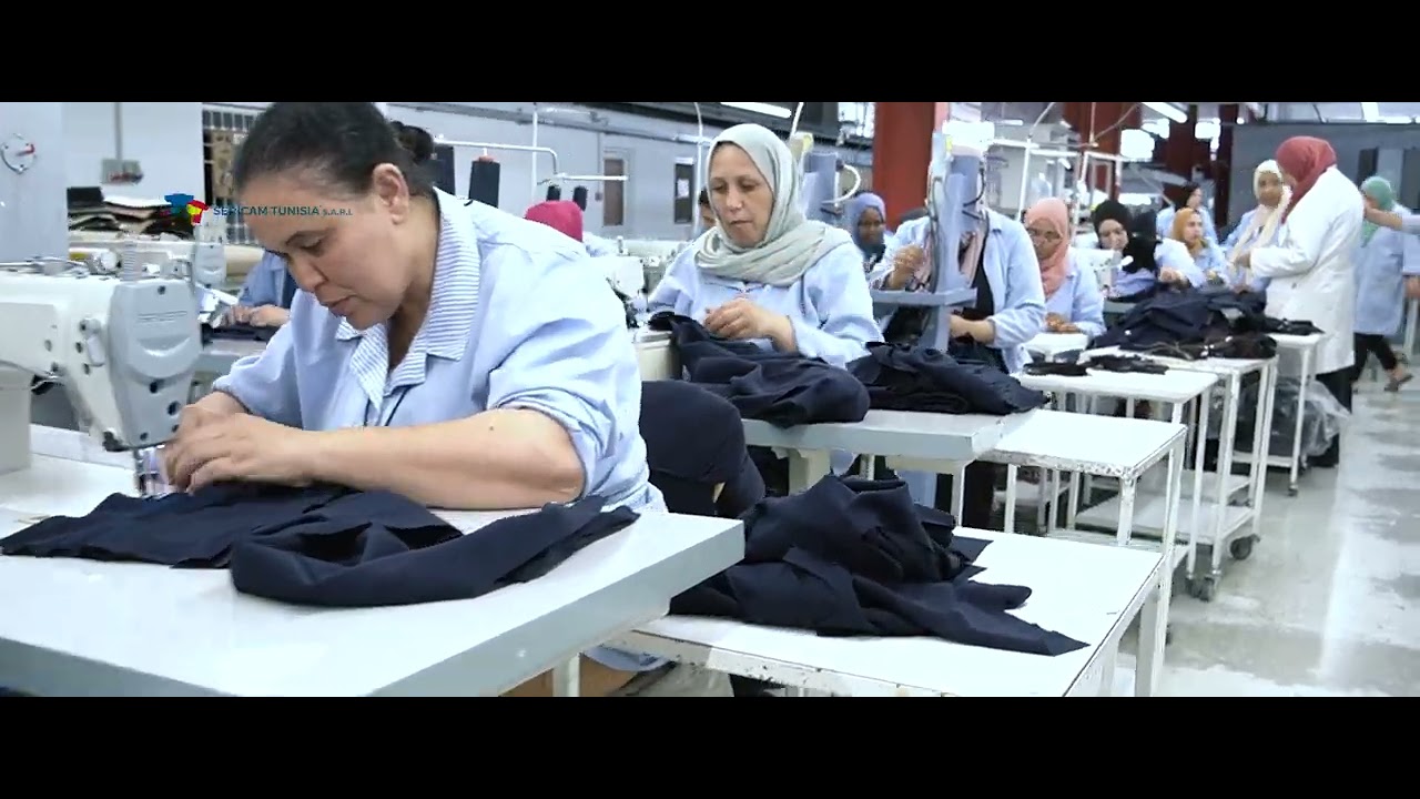 Textile Confection at Sericam - Ksar Said, TUNISIA - YouTube