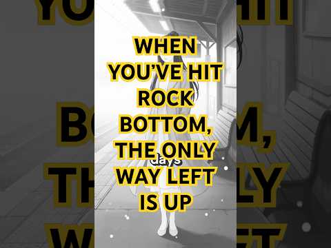 When you’ve hit rock bottom, the only way left is up #shorts