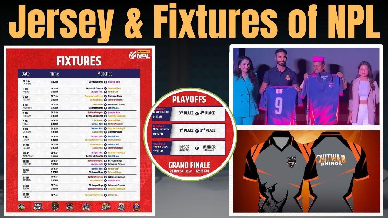 NPL 2024: Finally THE FIXTURES are out along with wonderful Jersey of ...