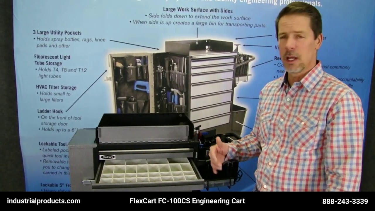 FlexCart FC-100CS Engineering Cart | Hands-on demonstration - YouTube