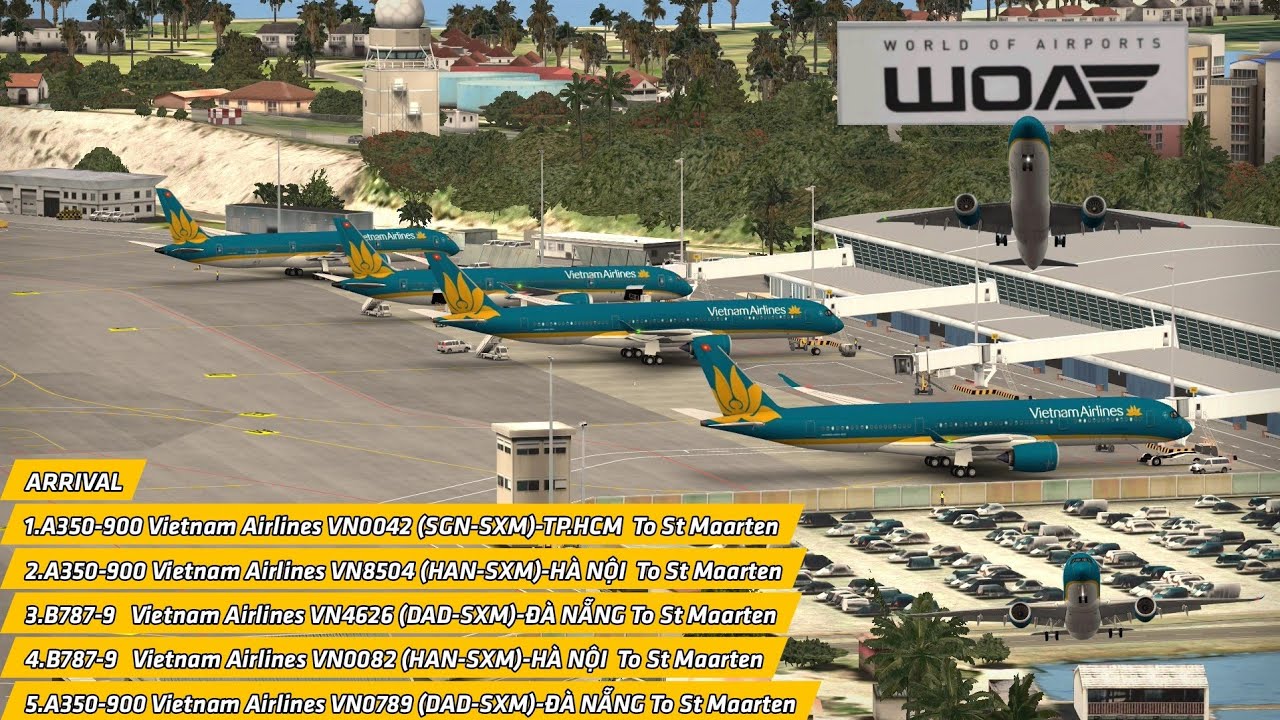 World of Airport 2.3.4 New Update(Vietnam Airlines Boeing 787-9, A350 ...