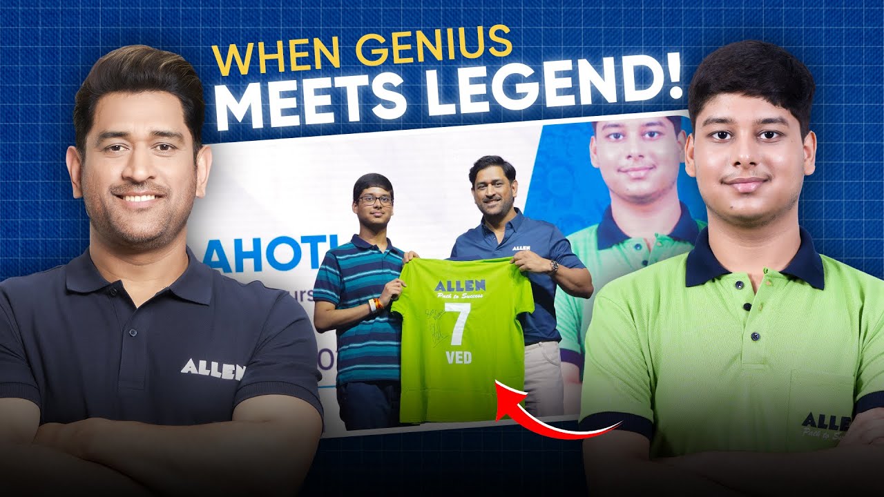 IITJEE AIR-1 to meeting MS Dhoni🏏!! Watch Ved Lahoti’s Incredible ...
