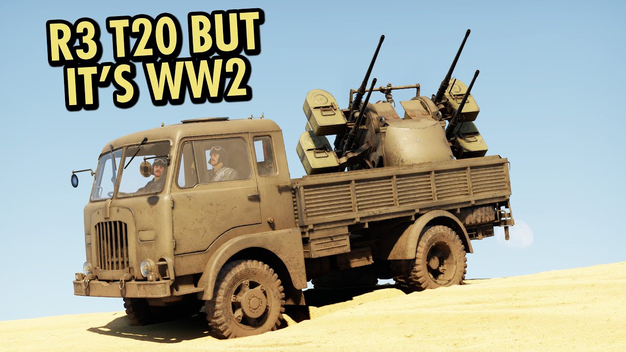 The WW2 R3 T20 with FOUR BARRELS - CM52 in War Thunder - YouTube