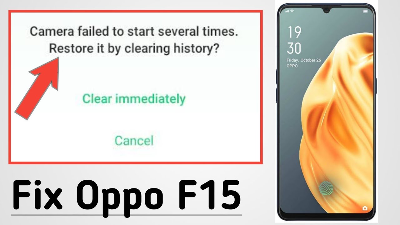 camera failed to start several times. restore it by clearing history ...