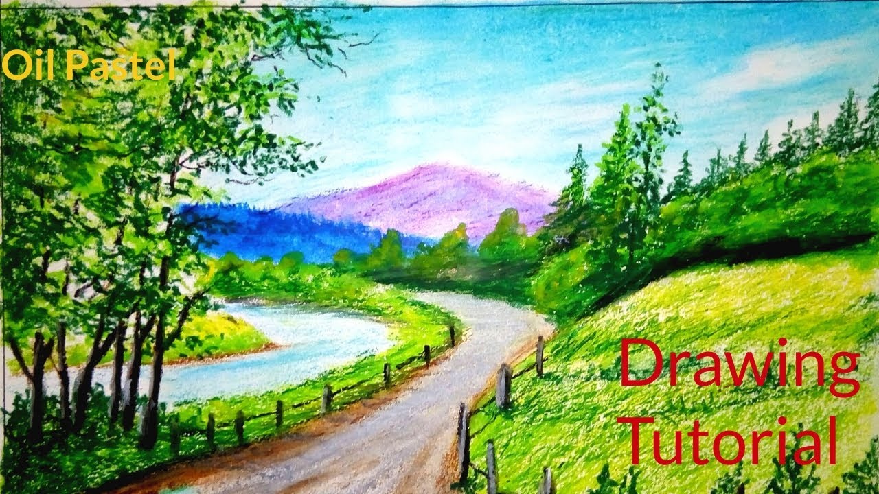 easy drawings step by step || oil pastel drawing || for beginners ...