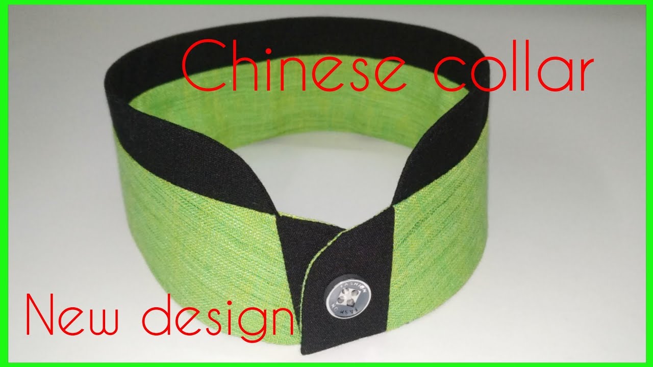 Chinese collar design | Designer chinese collar cutting & stitching ...