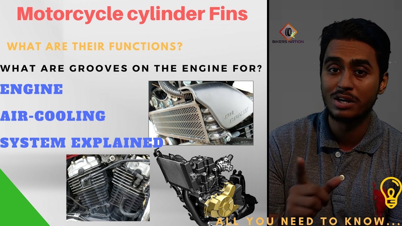 working of motorcyle engine | cylinder fins | cooling fins | function ...