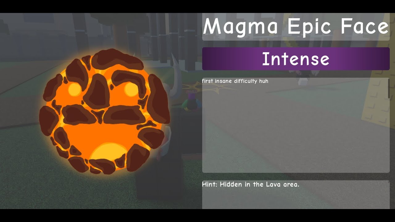 How to obtain the "Magma epic face" in find the epic faces! - YouTube