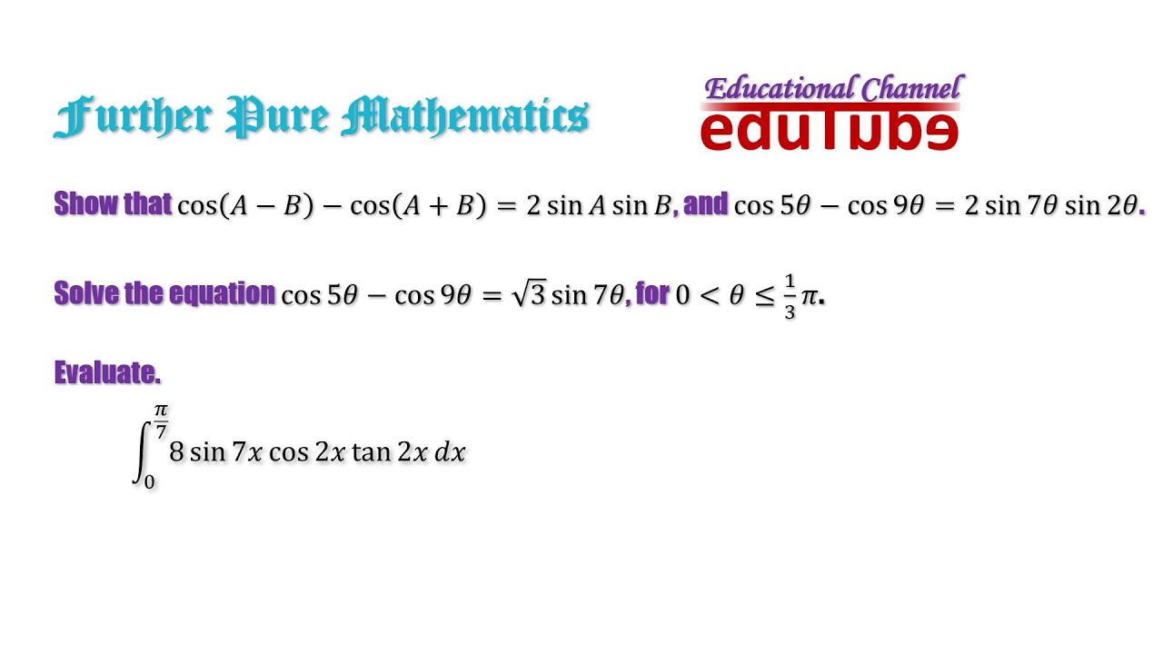 iGCSE Exam Preparation (Further Pure Mathematics) - YouTube