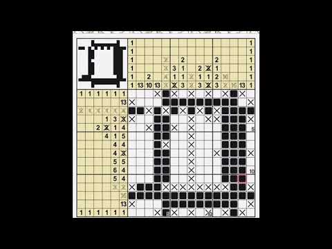 Nonogram katana | 15 x 15 | Stamp - YouTube