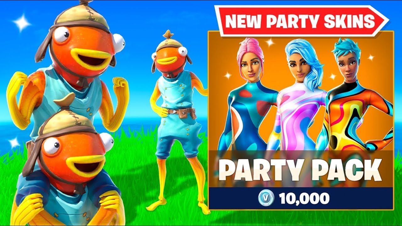 I got 100 FANS to SCRIM for the NEW Party Pack Skins! - YouTube